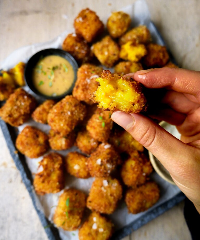 Vegan Potato Tots – Cheesy Tatar Tots recipe with potatoes